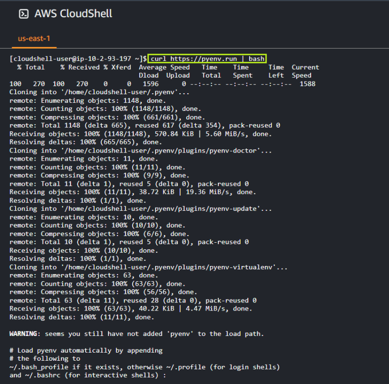 How to Upgrade Python Version from Cloud Shell AWS?